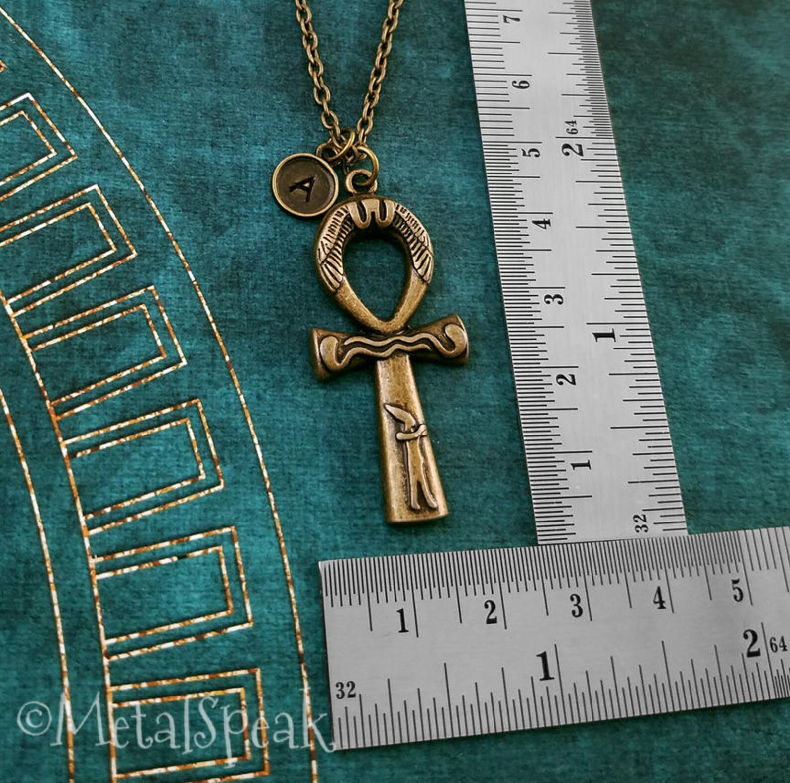 Ankh Necklace SET of 2 Ankh Charm Necklaces Ankh Pendant Egyptian ...