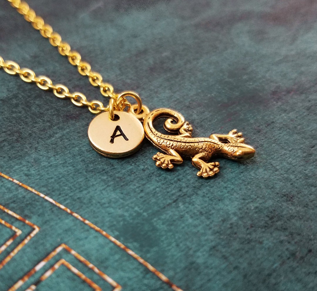 Gecko Necklace Gecko Jewelry Lizard Necklace Pendant Necklace Charm ...