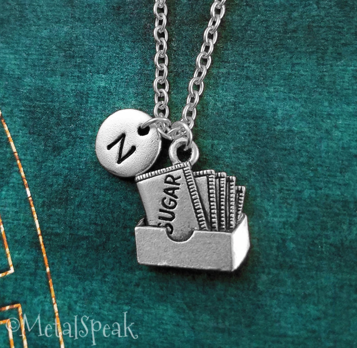 Sugar Necklace SMALL Sugar Packet Necklace Coffee Jewelry - Etsy