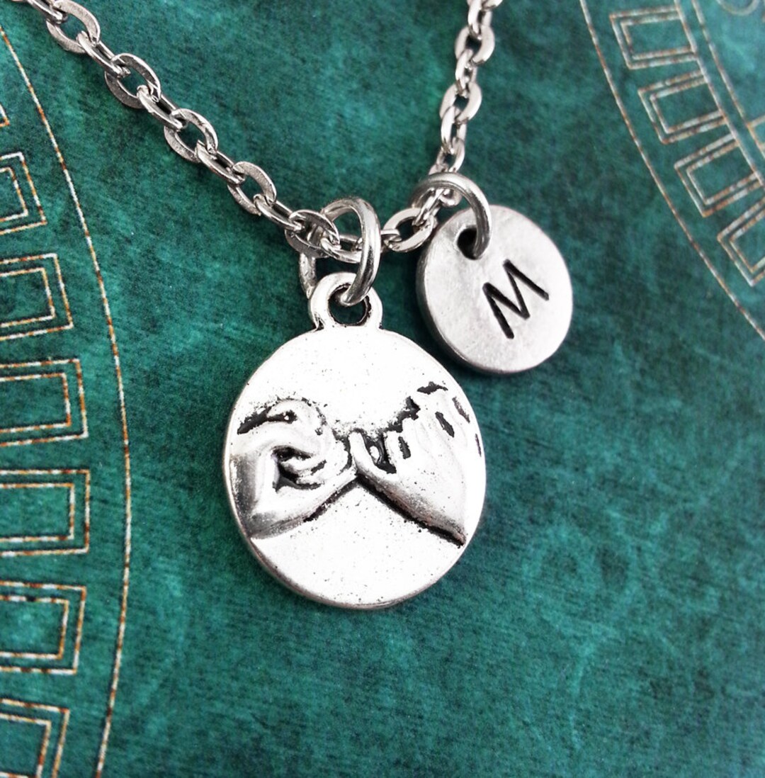 Pinky Promise Necklace, Personalized Necklace, Pinky Swear Pendant ...