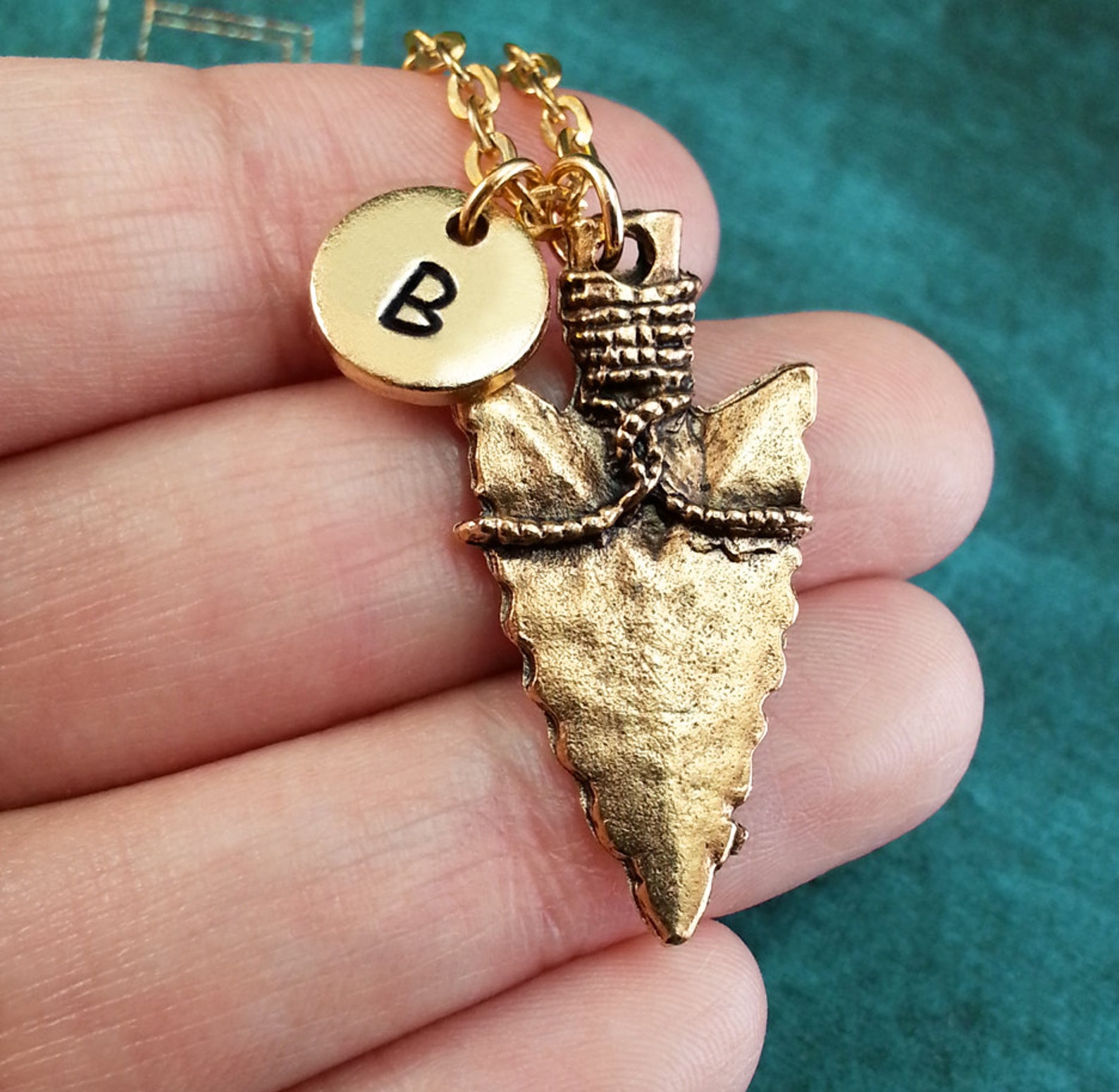 Arrowhead Necklace Arrowhead Jewelry Arrowhead Charm Necklace - Etsy