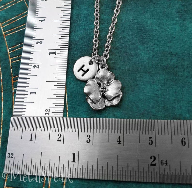 Flower Necklace SMALL Flower Charm Necklace Flower Jewelry - Etsy