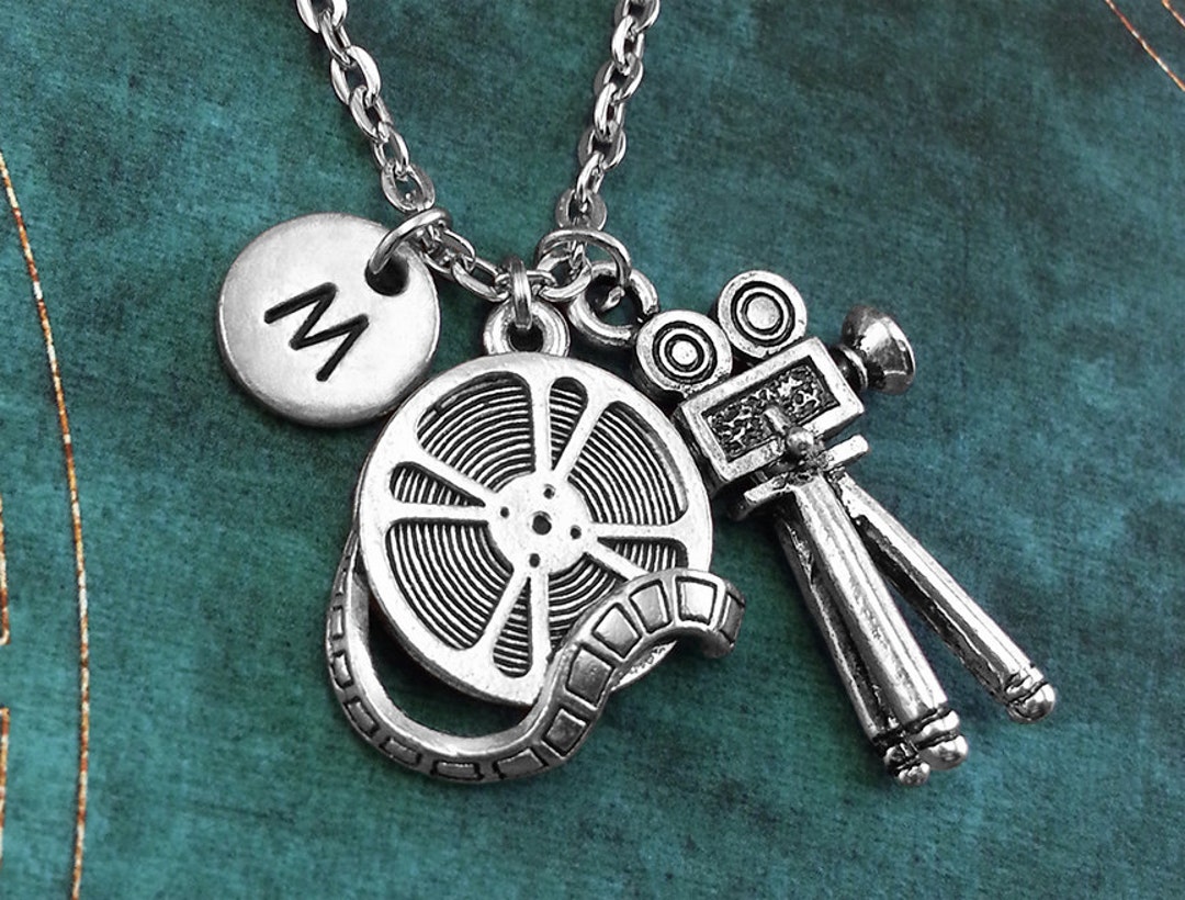 Movie Camera Necklace, Personalized Necklace, Movie Camera Pendant ...
