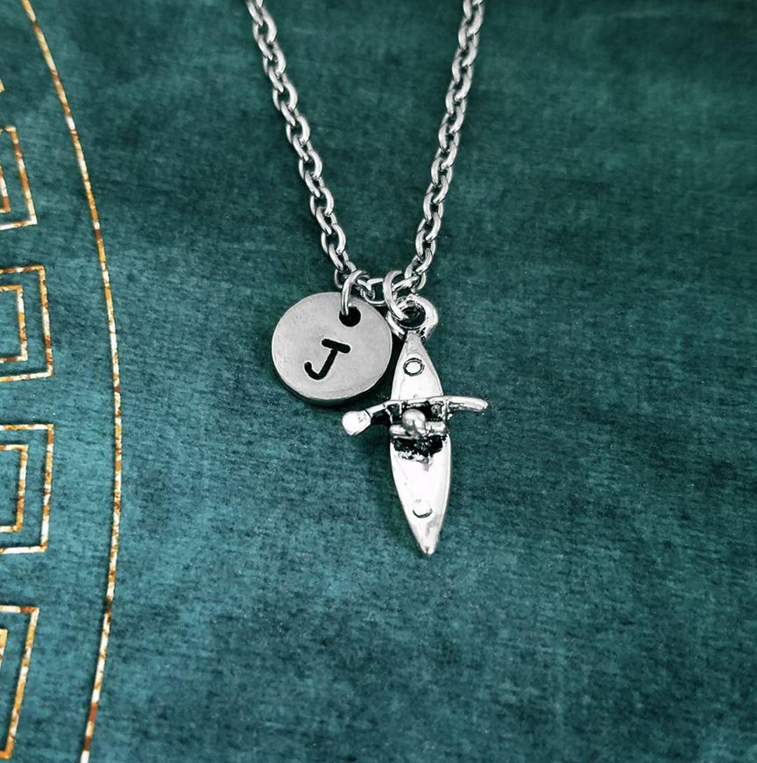 Kayak Necklace SMALL Kayak Pendant Necklace Kayak Jewelry Kayaking Gift ...