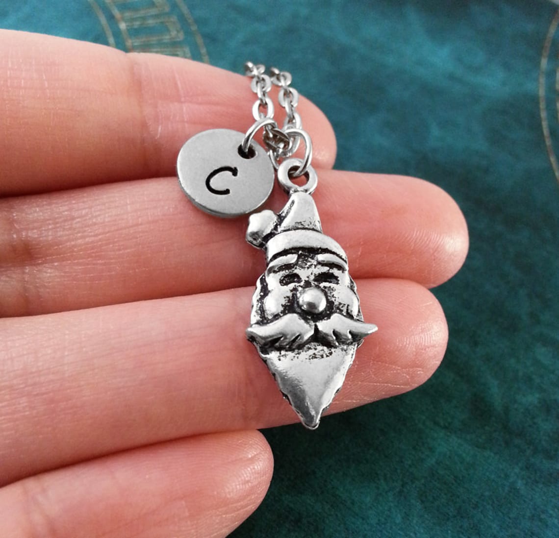 Santa Claus Necklace, Santa Pendant, Christmas Jewelry, Stocking ...