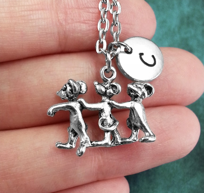 Three Blind Mice Necklace Personalized Necklace Mouse - Etsy