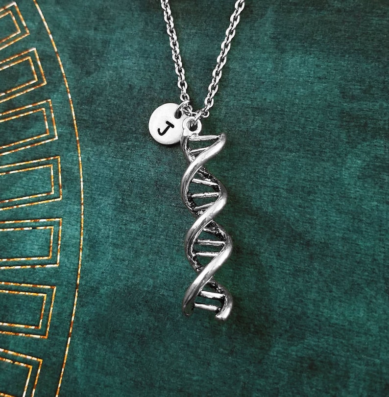 DNA Necklace DNA Molecule Necklace Molecular Biology Double | Etsy