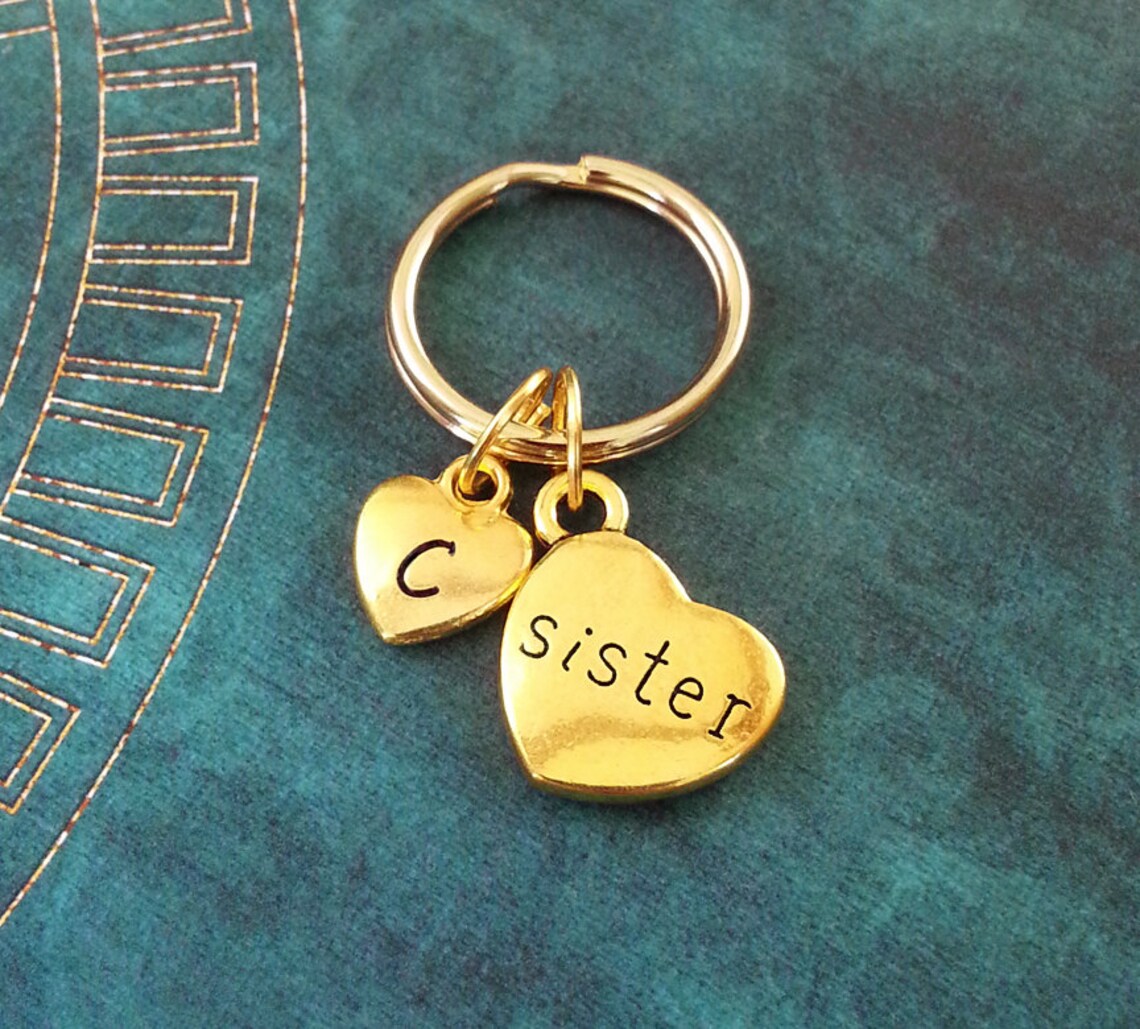 Sister Necklace SMALL Sister Jewelry Gold Sister Charm Necklace Sister ...