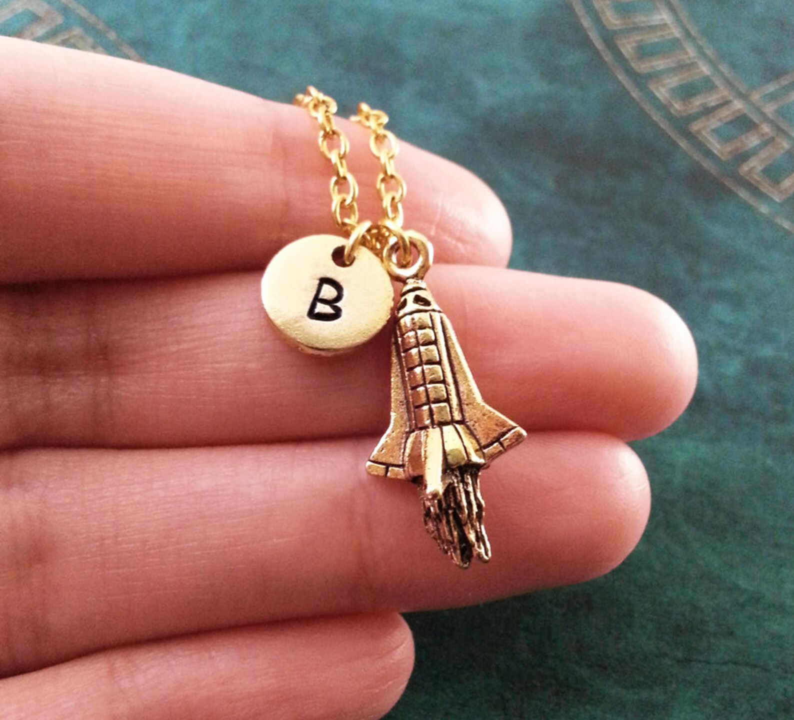 Rocket Necklace Gold Rocket Jewelry Personalized Jewelry - Etsy