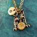 Drum Necklace, Gold Drum Set Charm, Drummer Keychain Hand Stamped ...