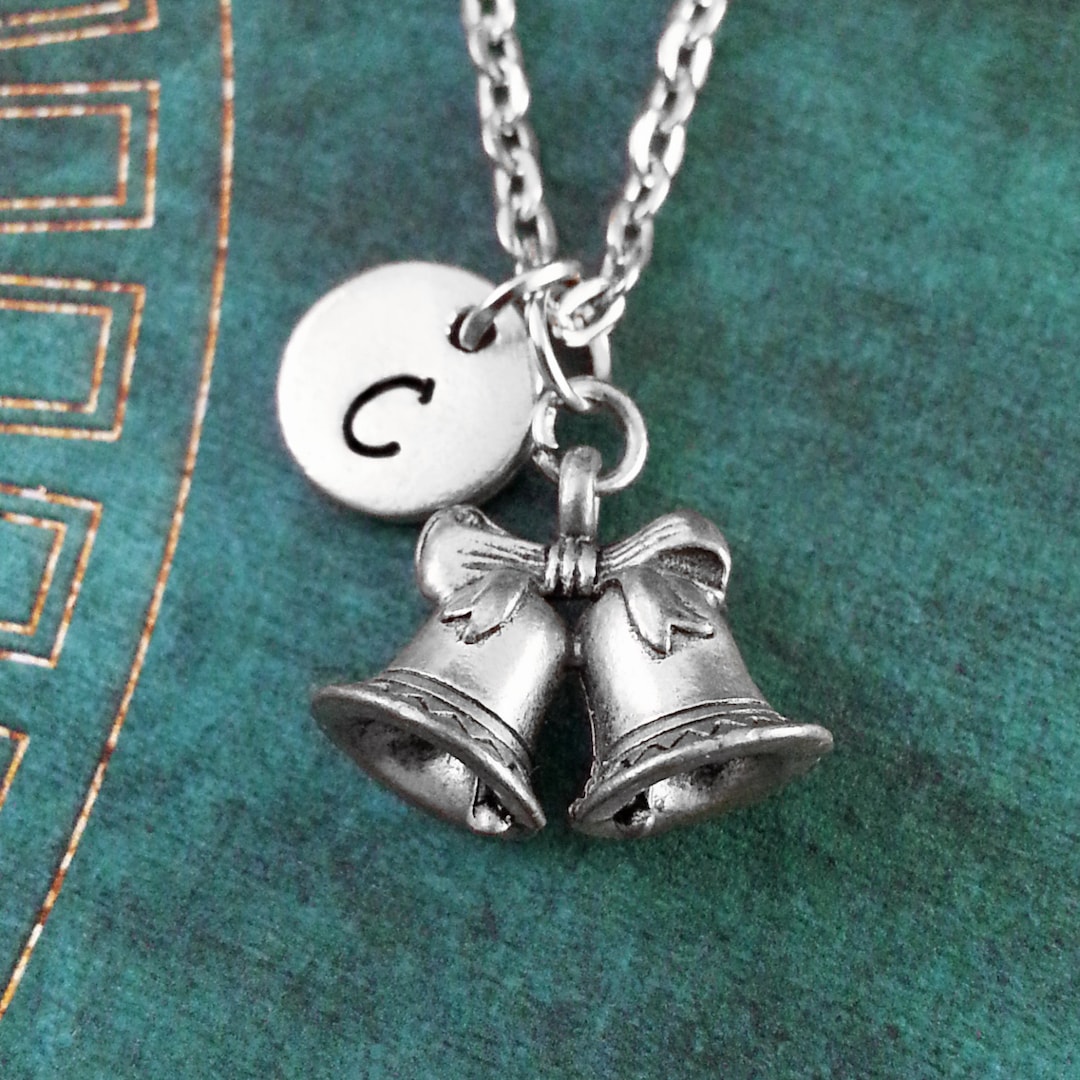 Christmas Bells Necklace, Silver Bell Necklace, Personalized Necklace ...