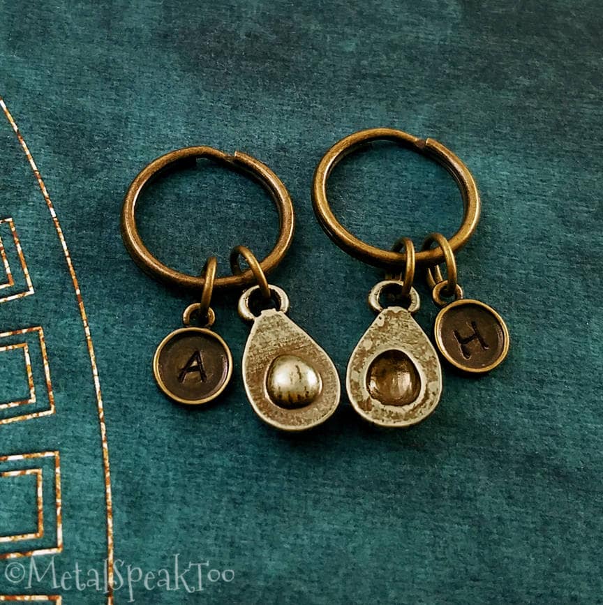 Avocado Necklace SET of 2 SMALL Bronze Avocado Necklaces | Etsy