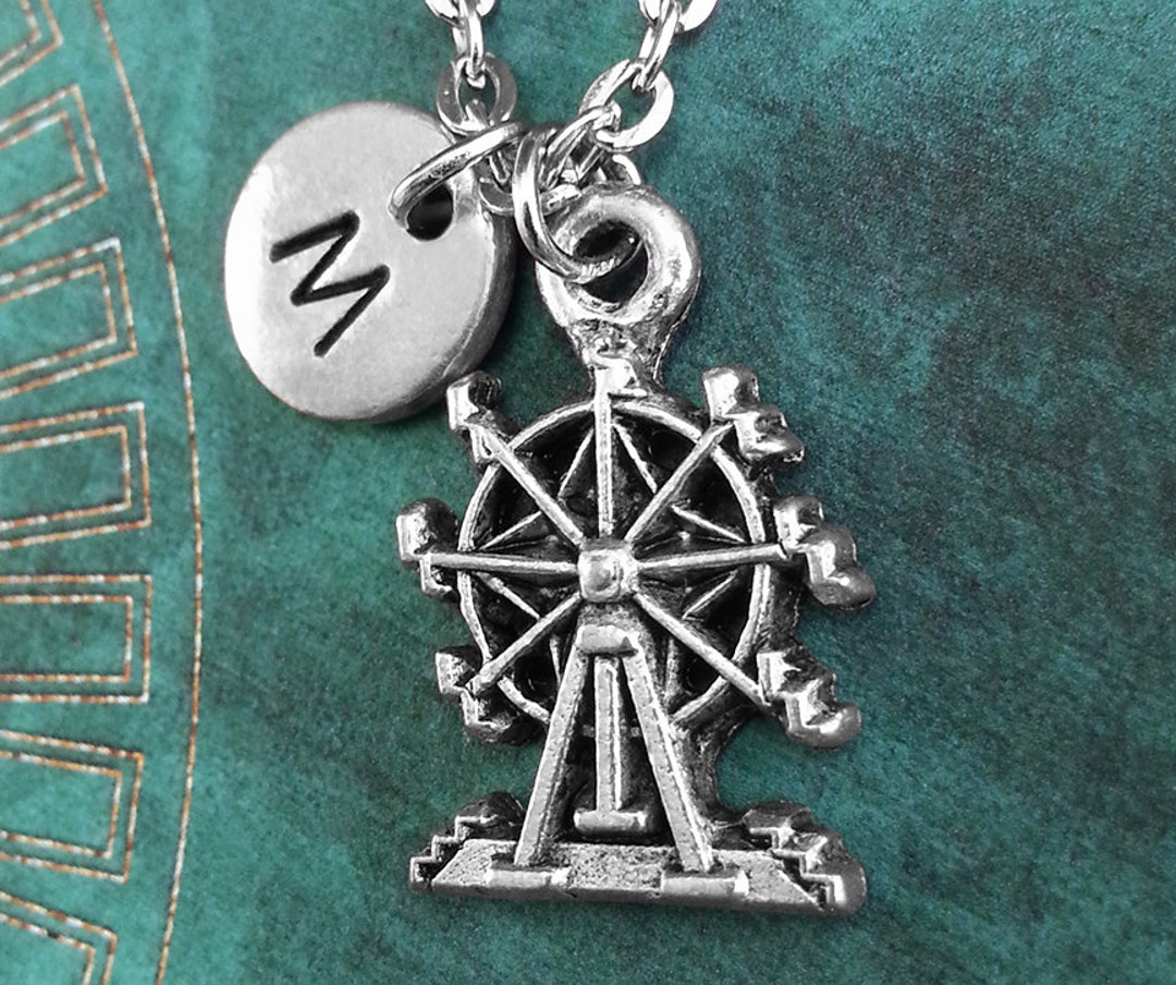 Ferris Wheel Necklace, Personalized Necklace, Ferris Wheel Pendant ...