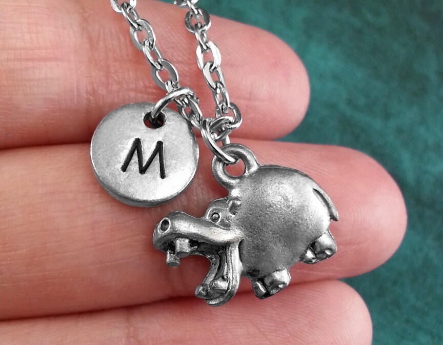 Hippo Necklace Hippopotamus Necklace Custom Necklace Personalized ...