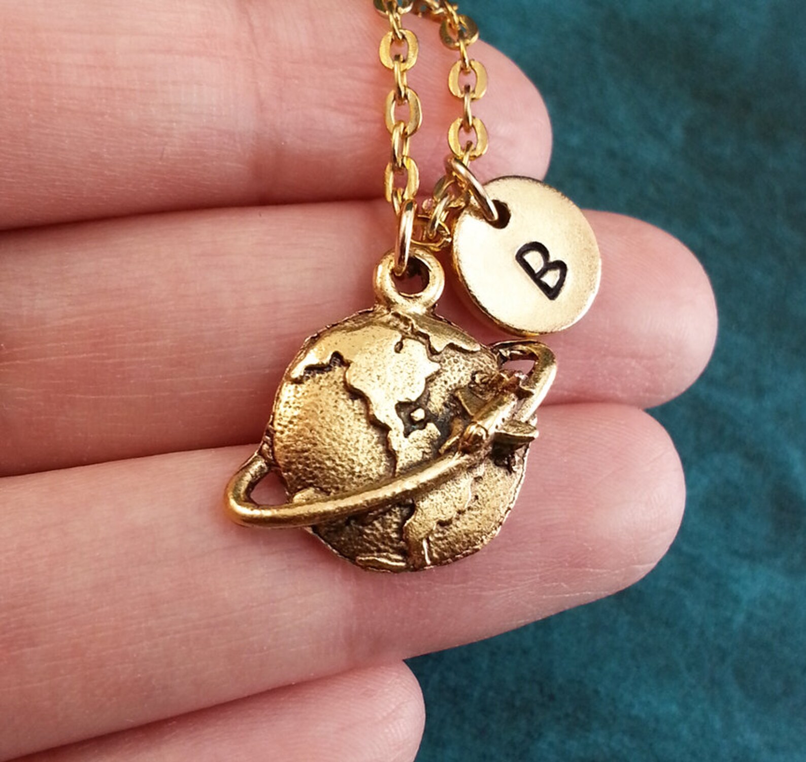 Globe Necklace World Necklace Travel Necklace Earth Necklace - Etsy