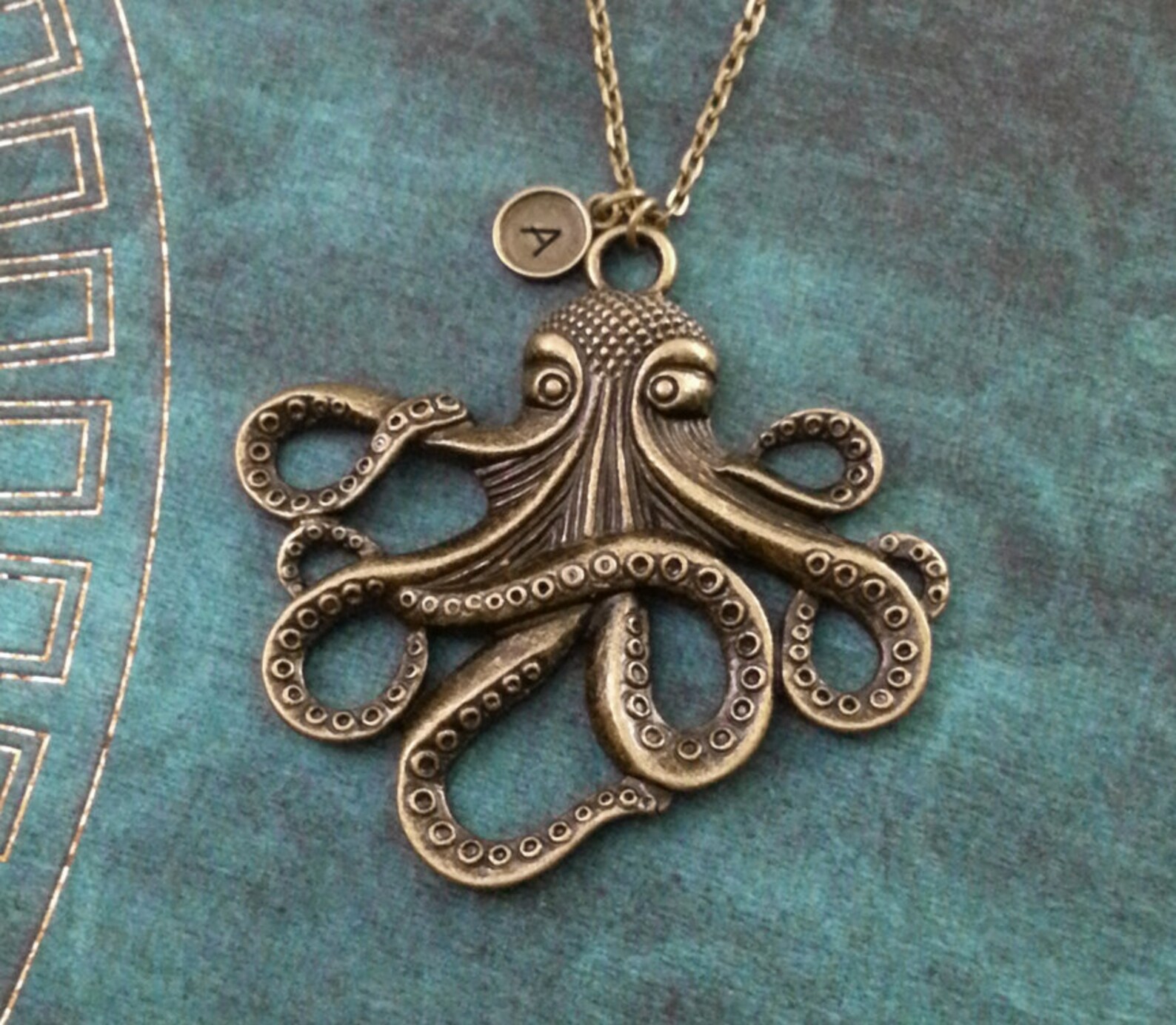 Octopus Necklace VERY LARGE Octopus Jewelry Personalized Jewelry Kraken ...