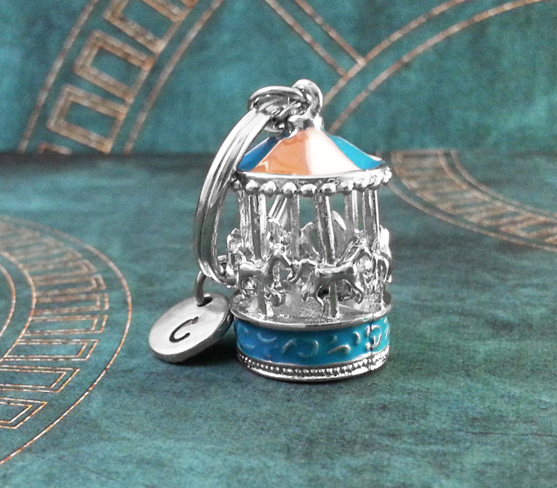 Carousel Necklace Carousel Jewelry Enamel Carousel Charm - Etsy