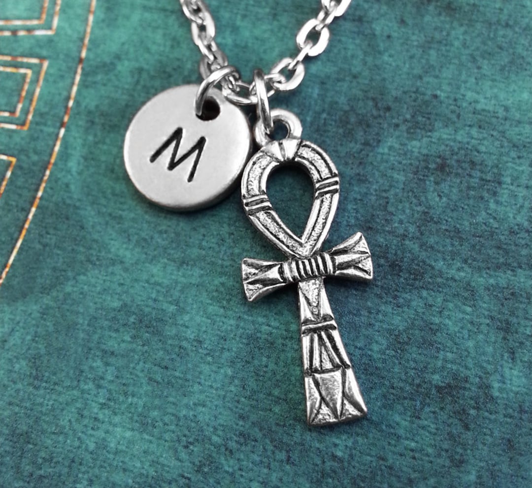Ankh Necklace, SMALL Personalized Necklace, Egyptian Pendant Custom ...