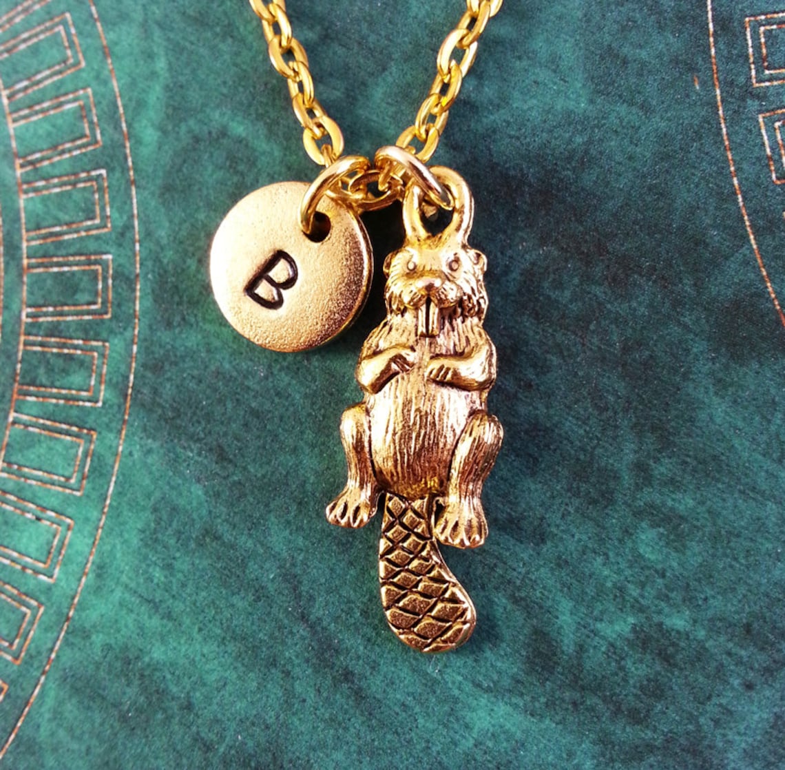 Beaver Necklace, Gold Beaver, Personalized Necklace, Pendant Necklace ...