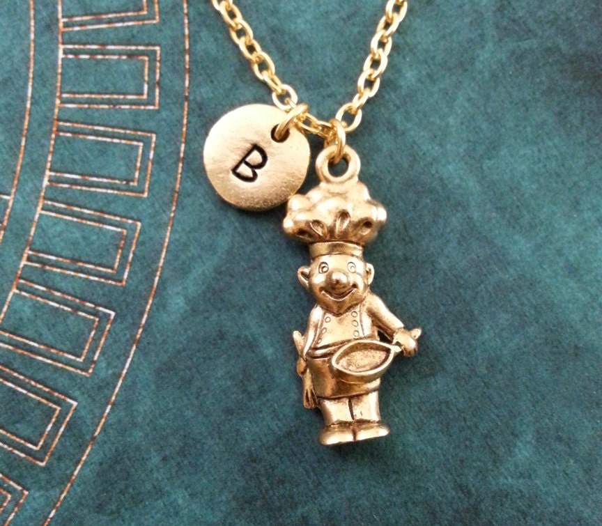 Chef Necklace SMALL Gold Chef Jewelry Chef Gift Personalized | Etsy