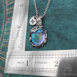 Amulet Necklace SMALL Clear Blue Gem Resin Magic Amulet Pendant ...