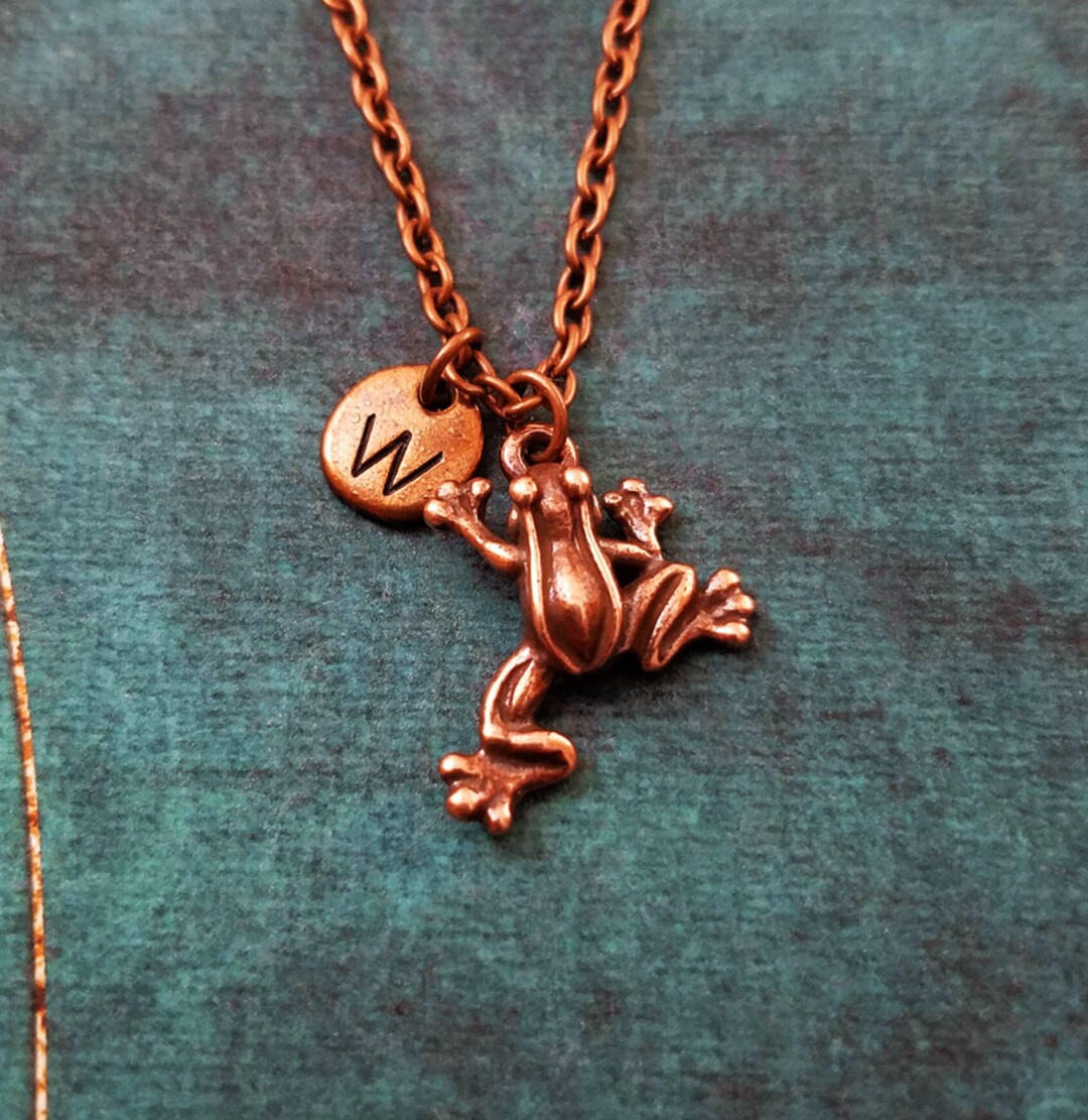 Frog Necklace VERY SMALL Frog Jewelry Frog Charm Necklace Frog Pendant ...