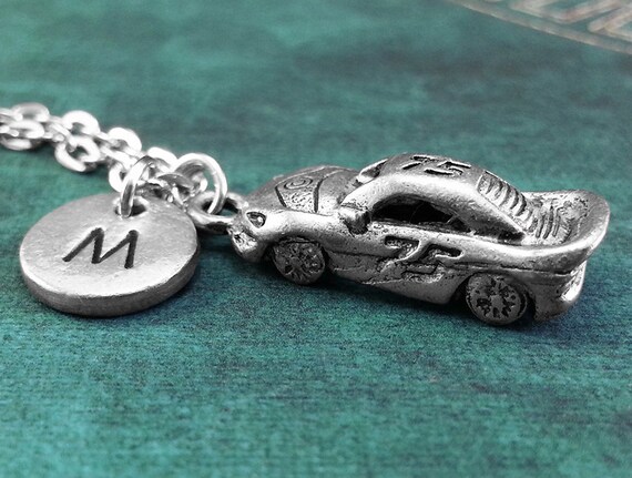 Race Car Necklace Personalized Necklace Race Car Pendant | Etsy