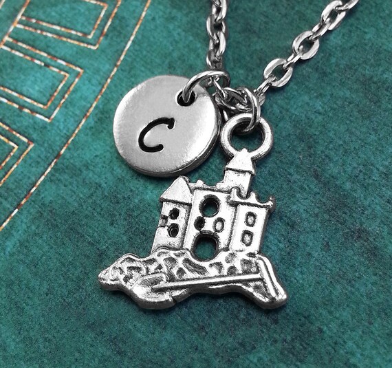 Sandcastle Necklace Personalized Necklace Castle Pendant | Etsy