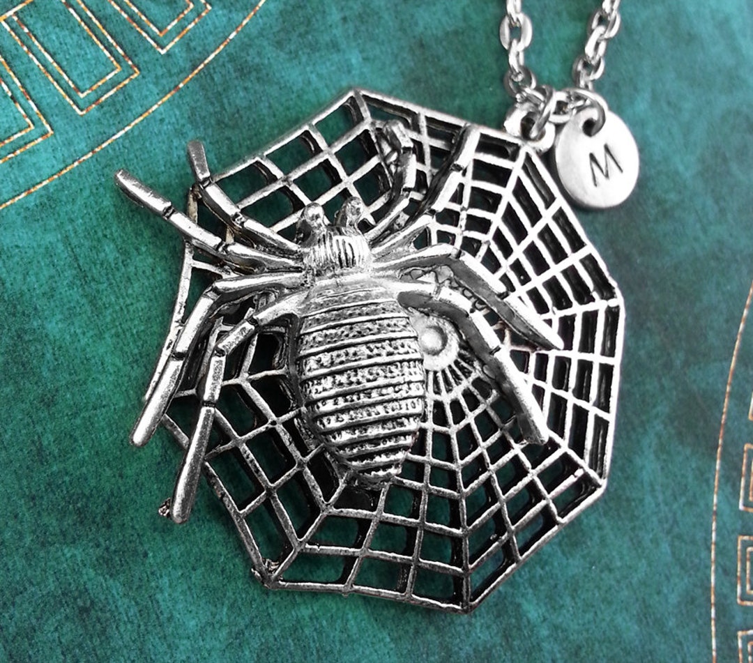 Spider Necklace, LARGE Personalized Necklace, Spider Pendant, Statement ...