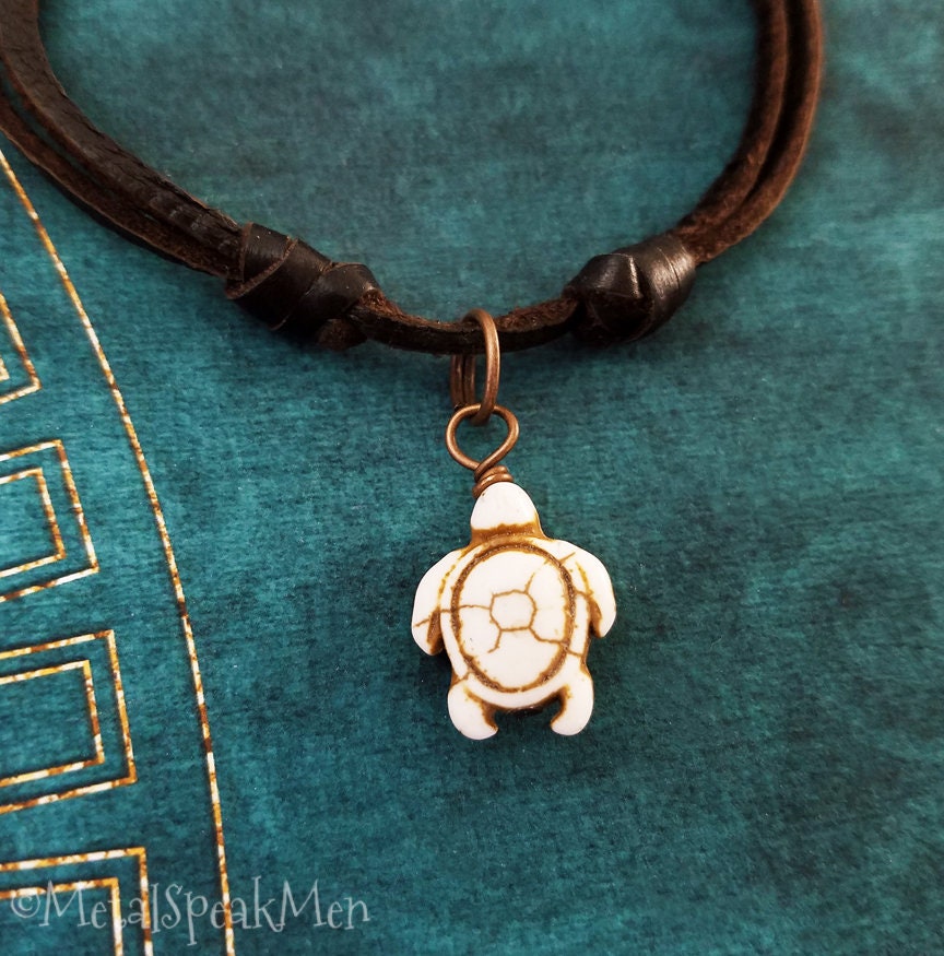 Turtle Necklace White Turtle Jewelry Copper Necklace Turtle | Etsy