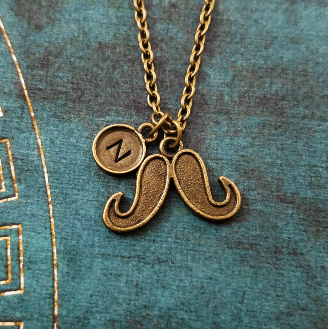 Mustache Necklace VERY SMALL Mustache Jewelry Moustache Necklace ...