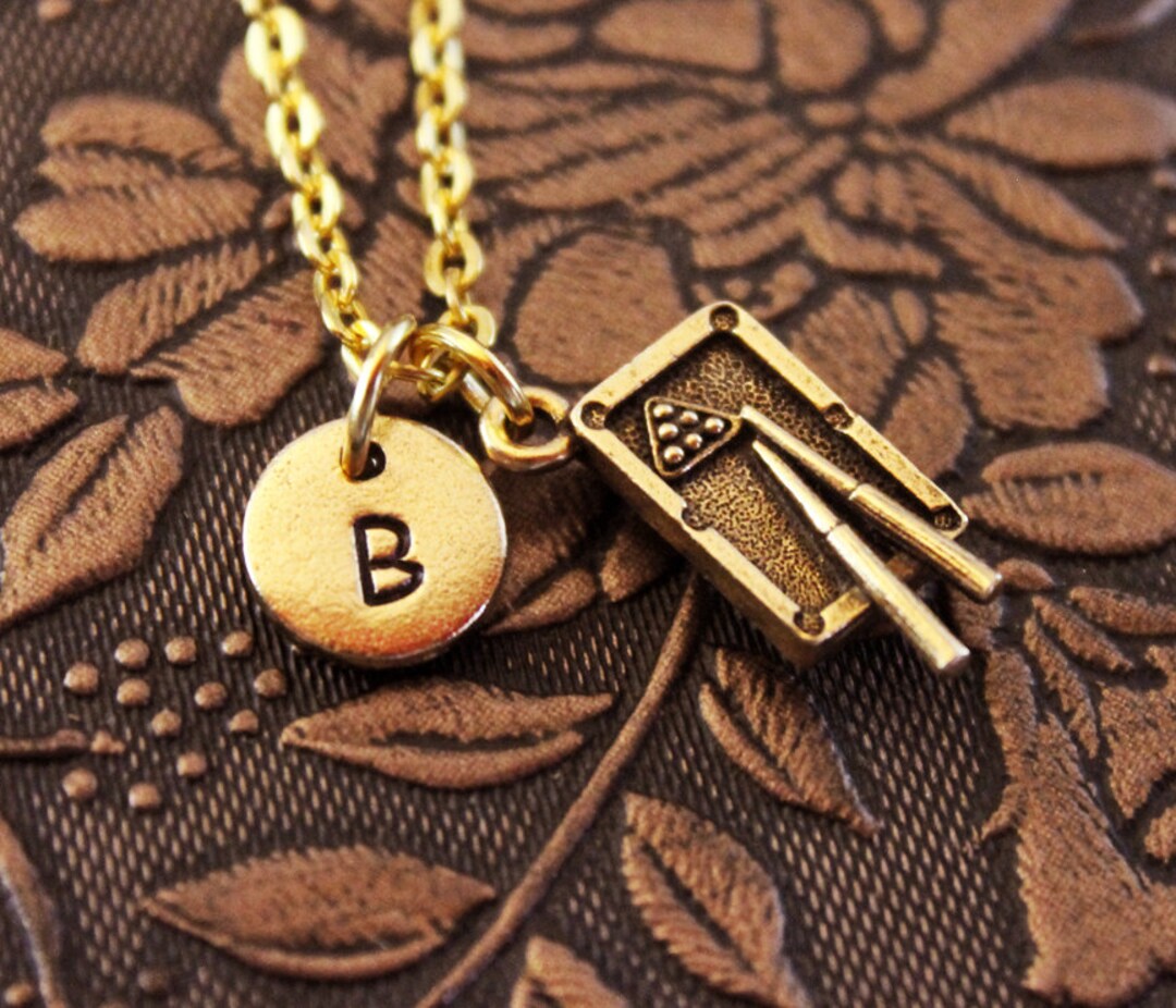 Gold Pool Necklace, Custom Initial Necklace, Personalized Necklace ...