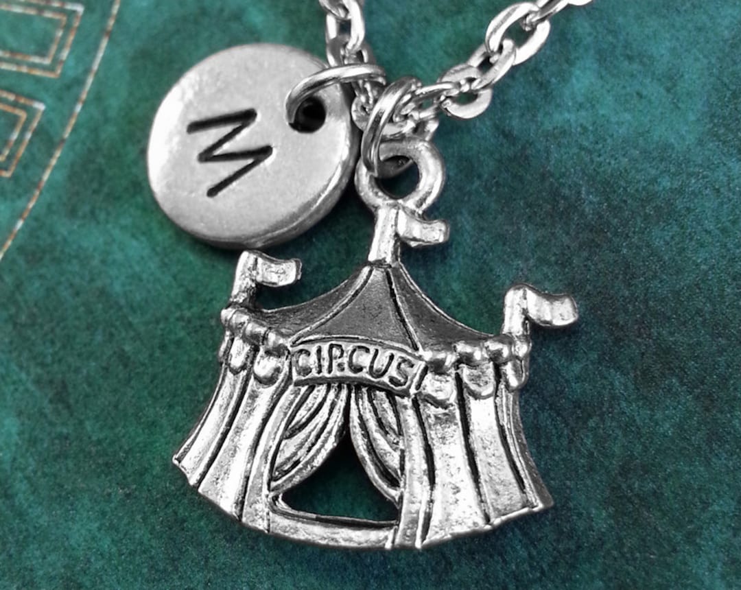 Circus Tent Necklace SMALL Circus Tent Charm Necklace Circus Jewelry ...
