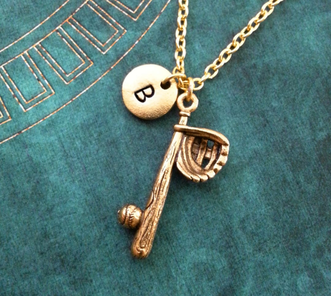Baseball Necklace SMALL Baseball Team Gift Baseball Bat Necklace ...