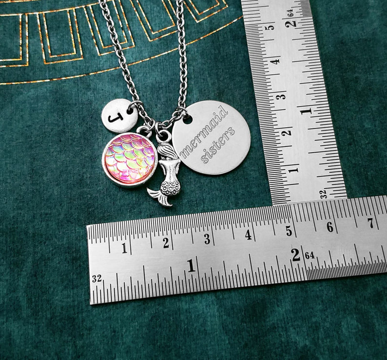 Mermaid Necklaces SET of 2 Mermaid Sisters Necklace Mermaid Necklace ...