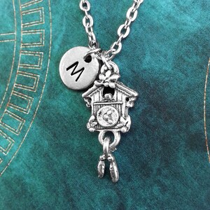 Cuckoo Clock Necklace, Personalized Necklace, Clock Pendant, Custom ...