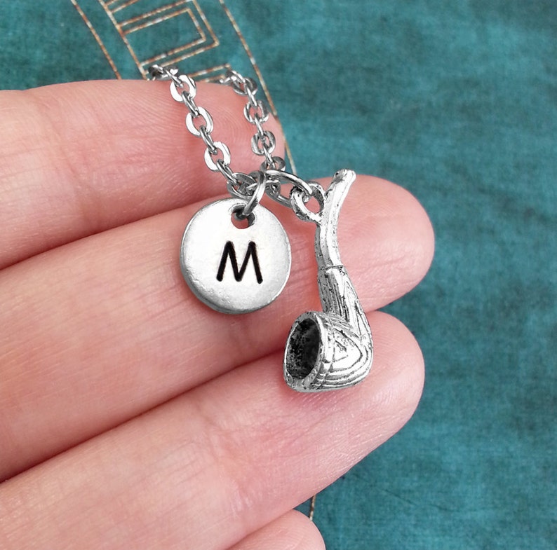 Tobacco Pipe Necklace SMALL Personalized Necklace Pipe | Etsy