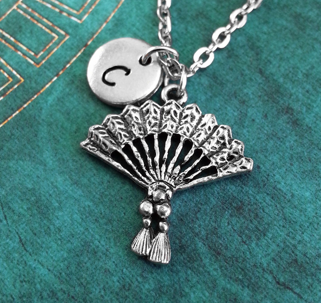 Hand Fan Necklace, Personalized Necklace, Hand Fan Pendant, Custom ...