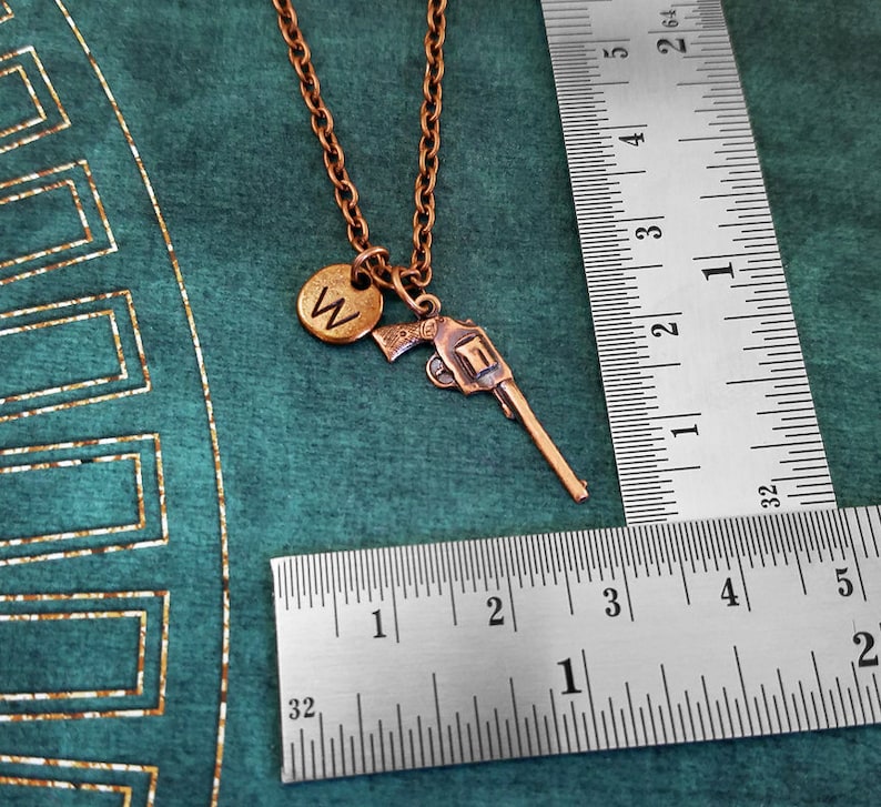 Revolver Necklace SMALL Gun Necklace Gun Jewelry Copper | Etsy