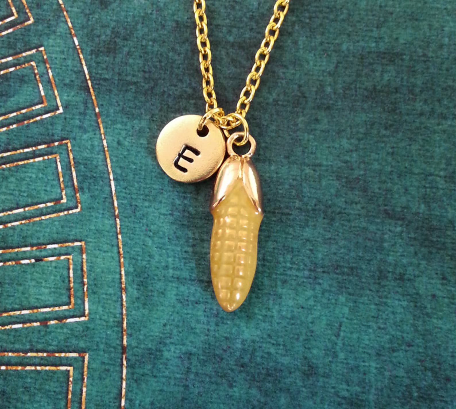 Corn Necklace SMALL Corn Jewelry Farming Necklace Farmer - Etsy