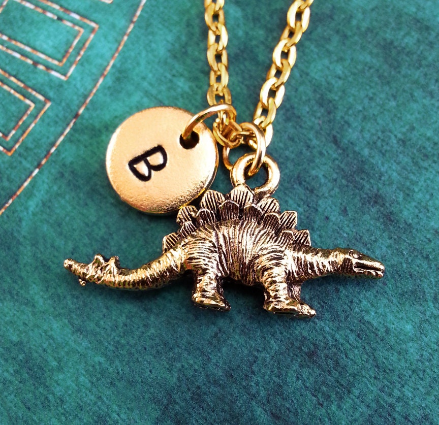 Stegosaurus Necklace SMALL Dinosaur Necklace Dinosaur Gift - Etsy