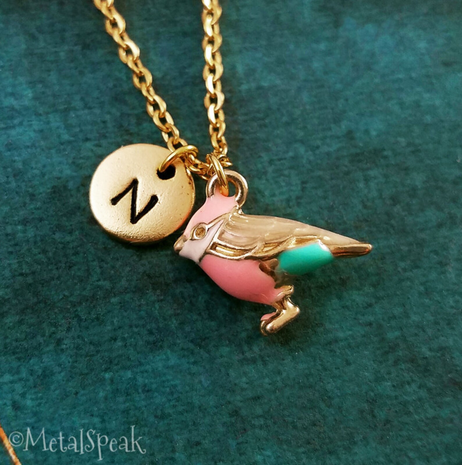 Bird Necklace SMALL Songbird Charm Necklace Finch Necklace Bird Jewelry ...