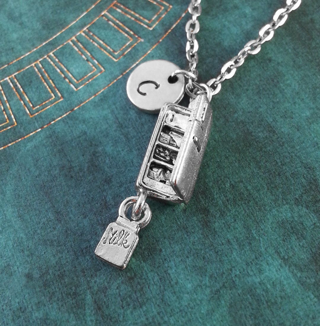 Refrigerator Necklace, Personalized Necklace, Fridge Pendant, Custom ...