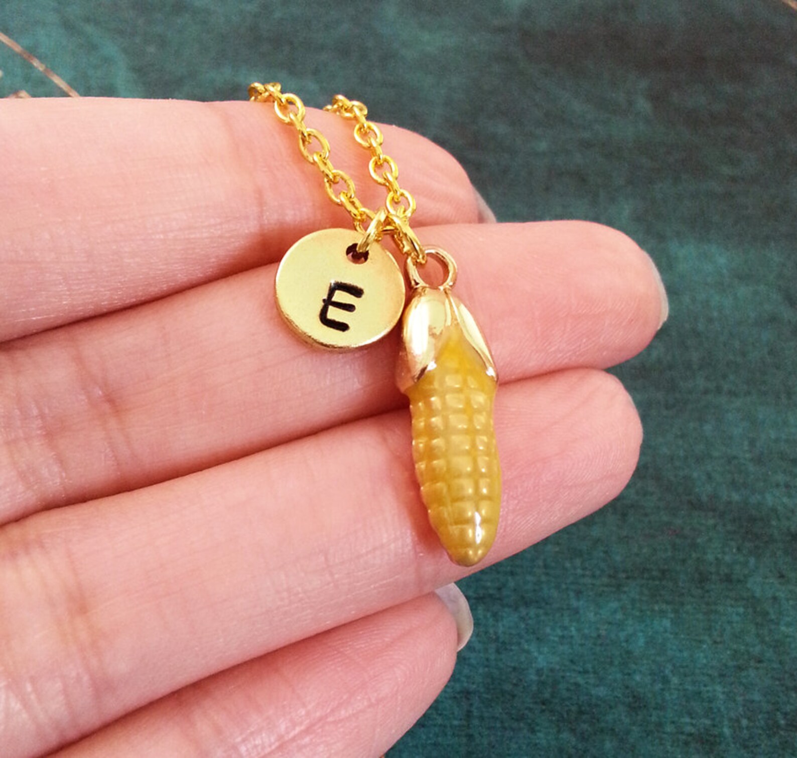 Corn Necklace SMALL Corn Jewelry Farming Necklace Farmer - Etsy