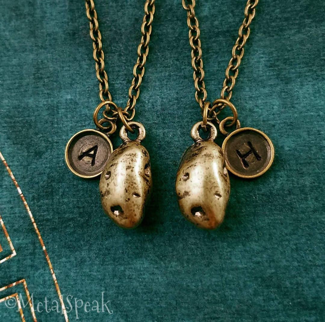 Potato Necklace SET of 2 SMALL Russet Potato Charm Necklaces Potato ...