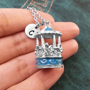 Carousel Necklace Carousel Jewelry Enamel Carousel Charm Necklace ...