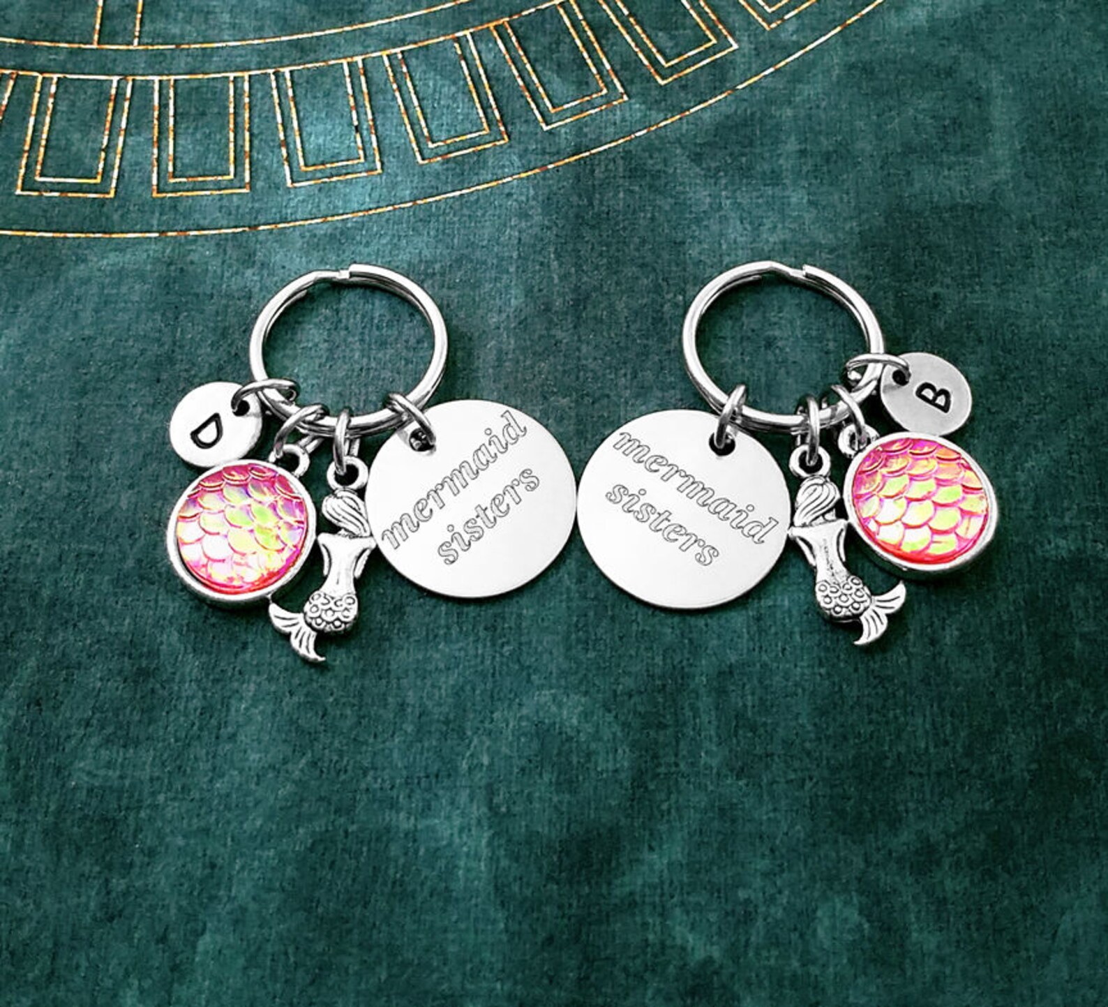 Mermaid Necklaces SET of 2 Mermaid Sisters Necklace Mermaid Necklace ...