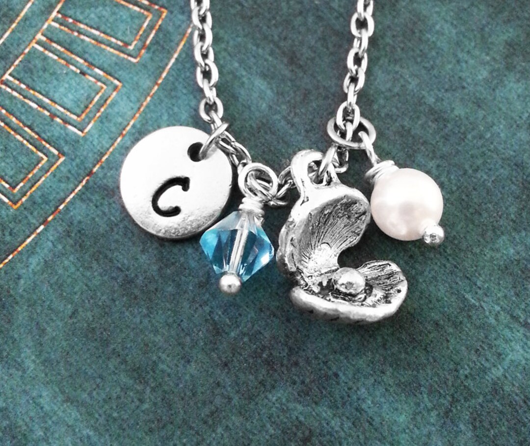 Oyster Necklace VERY SMALL Pearl Necklace World is Your Oyster Jewelry ...