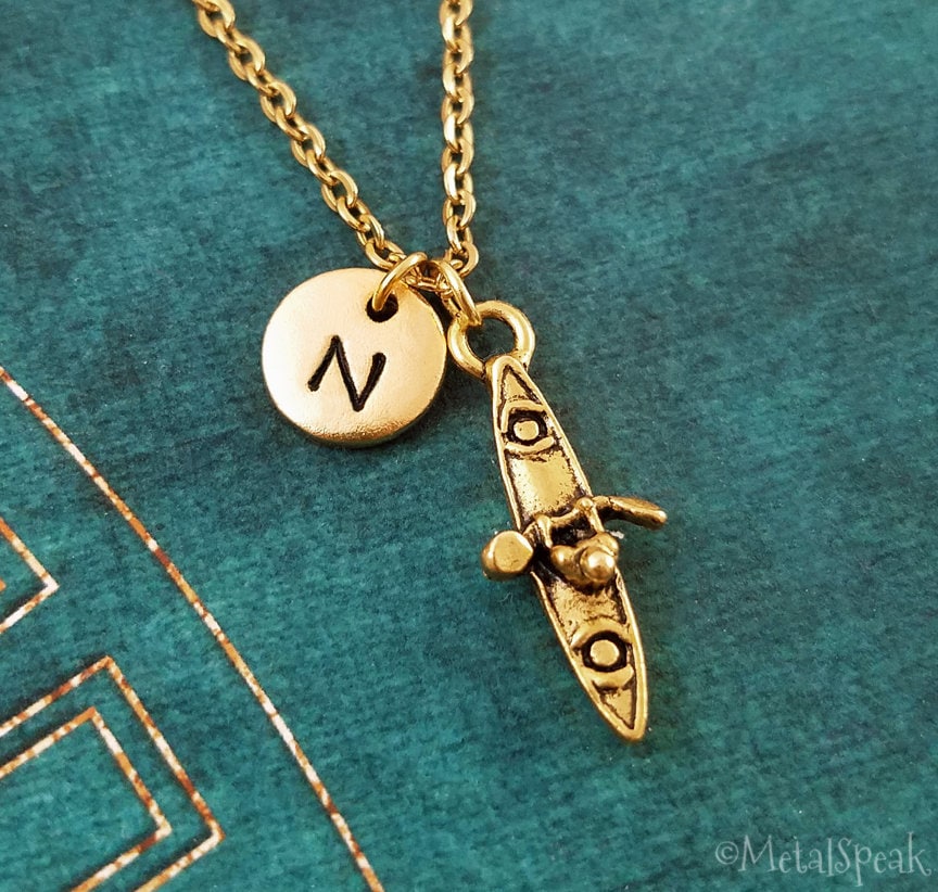 Kayak Necklace SMALL Kayak Pendant Necklace Kayak Jewelry | Etsy