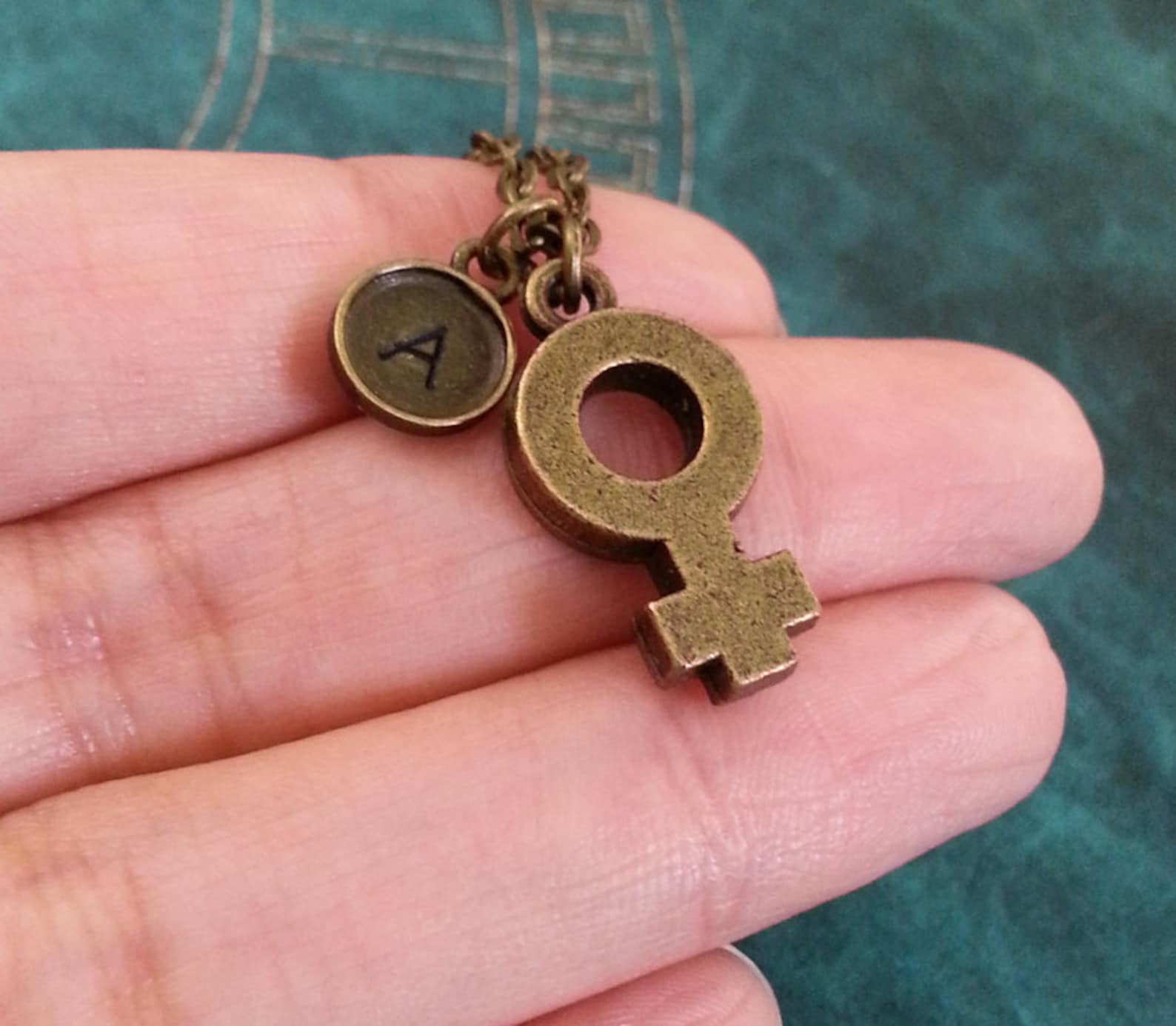 Mars Symbol Necklace Bronze Mars Necklace Mars Jewelry Gender | Etsy